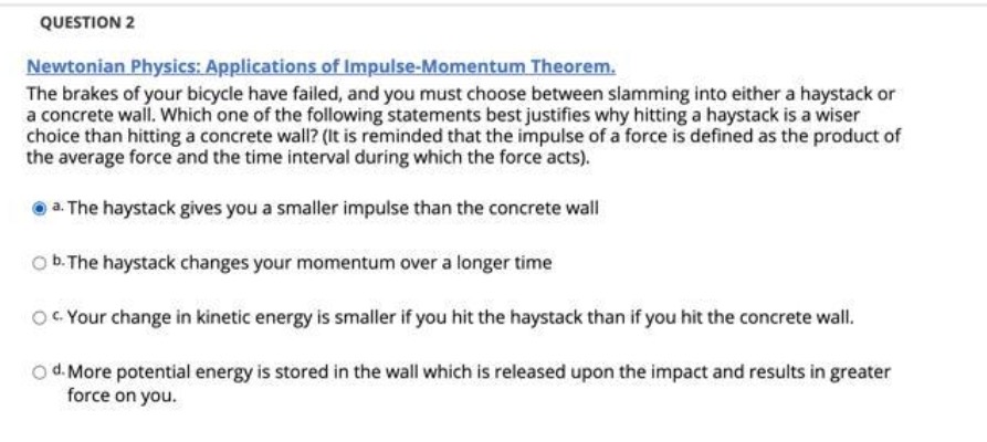Solved Newtonian Physics: Applications of Impulse-Momentum | Chegg.com