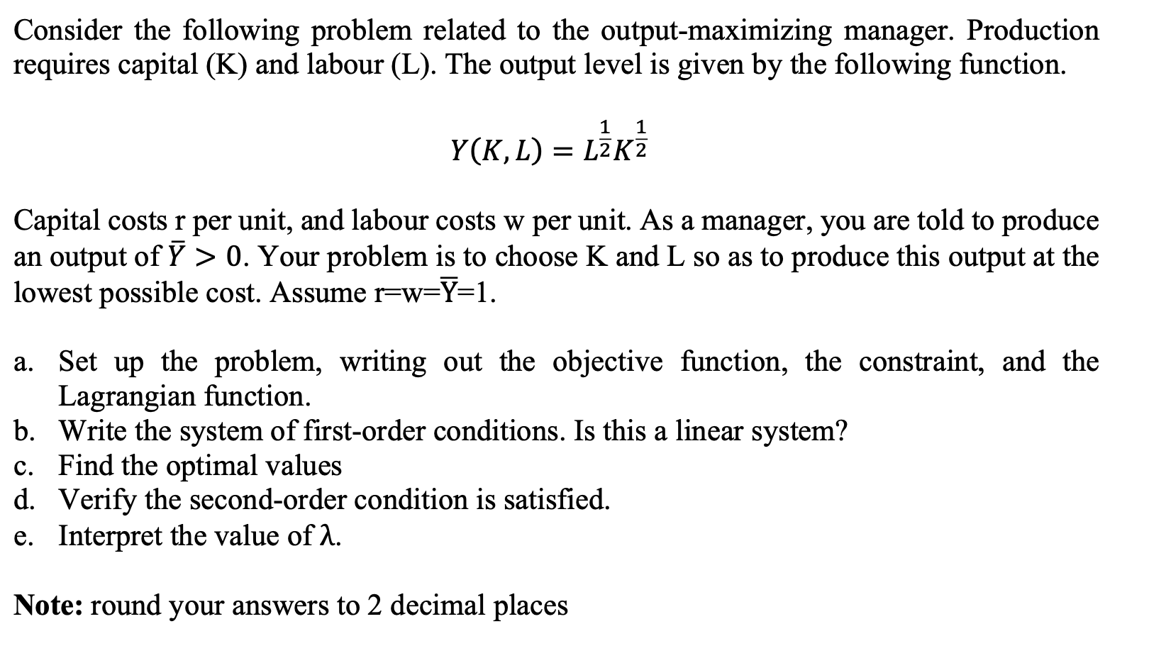 Solved Consider the following problem related to the | Chegg.com