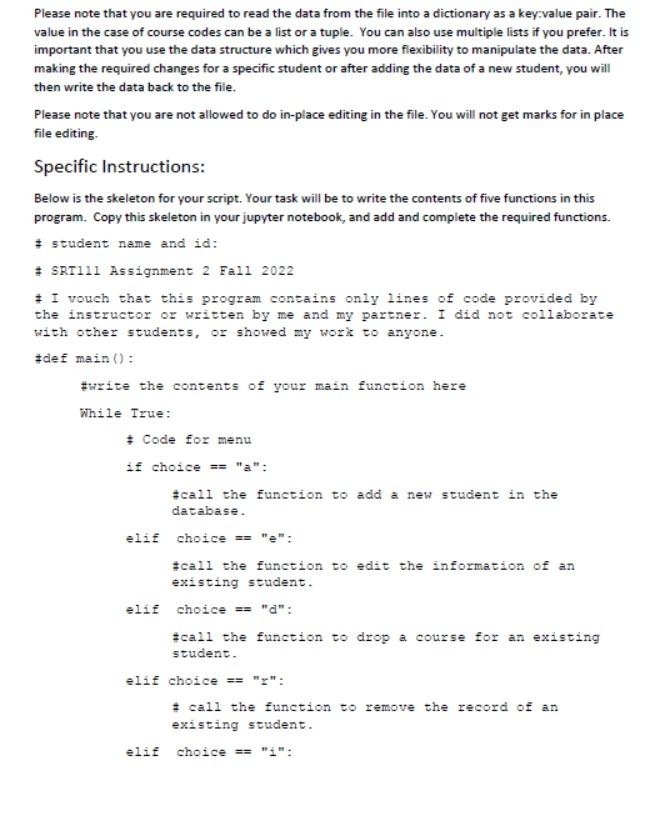 Solved General Description: In this assignment, you will be | Chegg.com