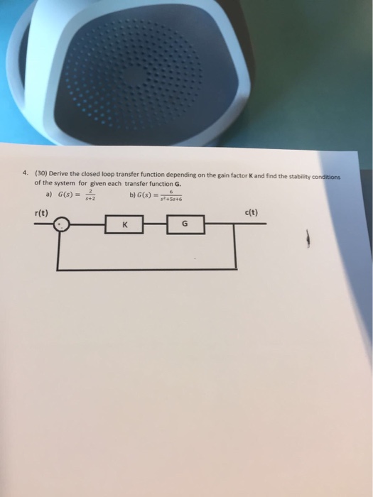 Solved 30 Derive The Closed Loop Transfer Function 3764
