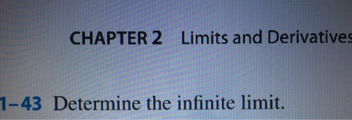 Solved CHAPTER 2 Limits and Derivatives 1-43 Determine the | Chegg.com