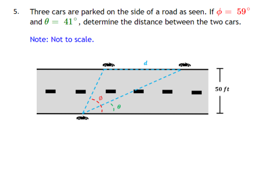 Solved 5. Three cars are parked on the side of a road as | Chegg.com