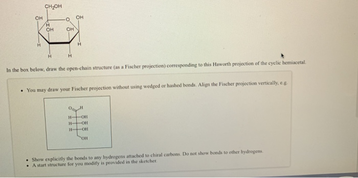 Solved CH-OH он он он он draw the open-chain structure (as a | Chegg.com