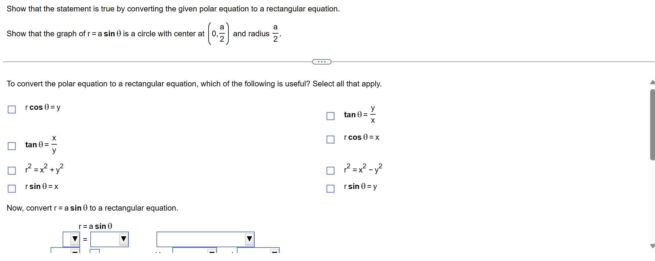Solved Show that the statement is true by converting the | Chegg.com