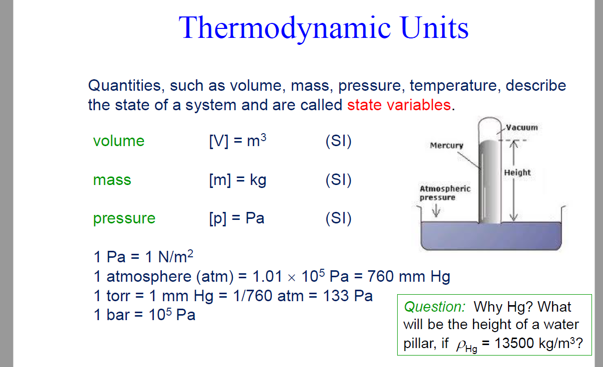 Solved Thermodynamic Units Quantities, such as volume, mass, | Chegg.com