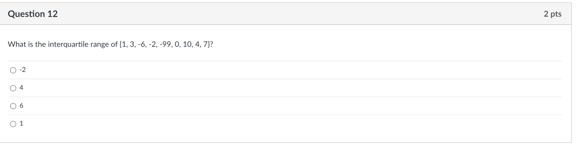 Solved What is the interquartile range of | Chegg.com