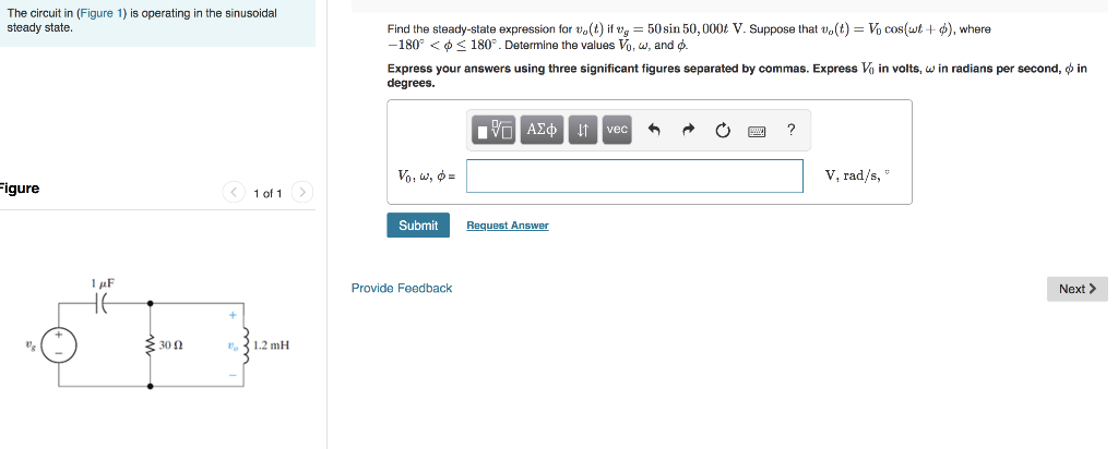 Solved The circuit in (Figure 1) is operating in the | Chegg.com