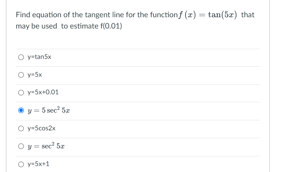Solved Find equation of the tangent line for the function | Chegg.com