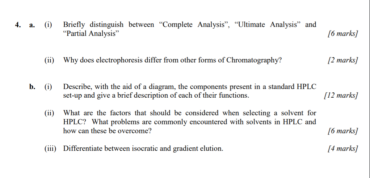 Solved 4. a. (i) Briefly distinguish between “Complete | Chegg.com