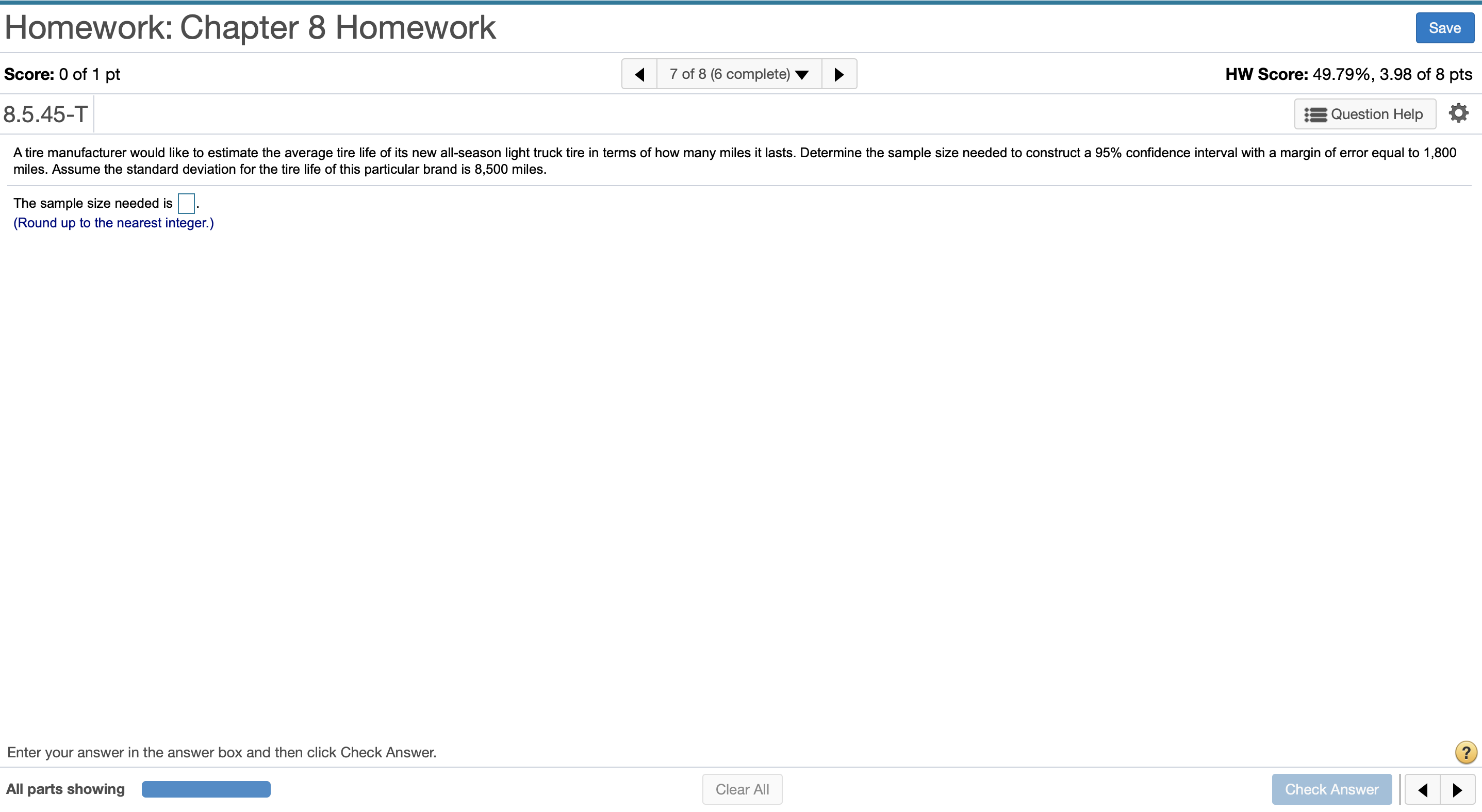 Solved Homework Chapter 8 Homework Save Score 0 Of 1 Pt 7