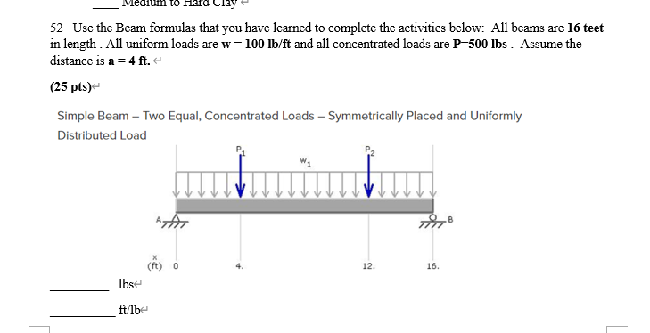 Solved Medium to 52 Use the Beam formulas that you have | Chegg.com