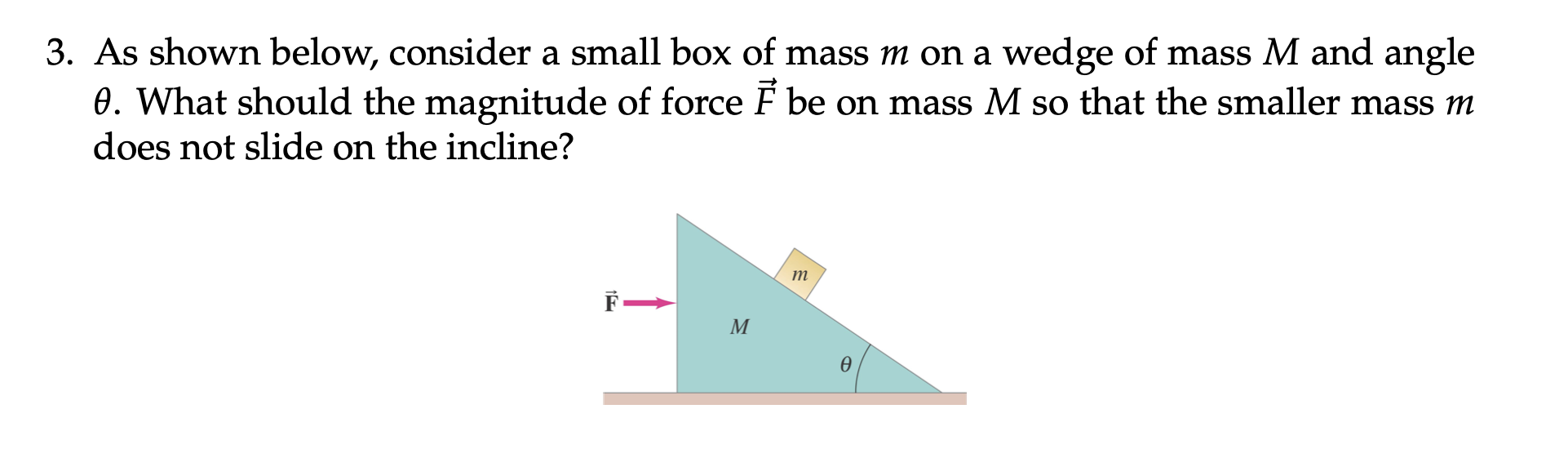 Solved 3. As shown below, consider a small box of mass m on | Chegg.com