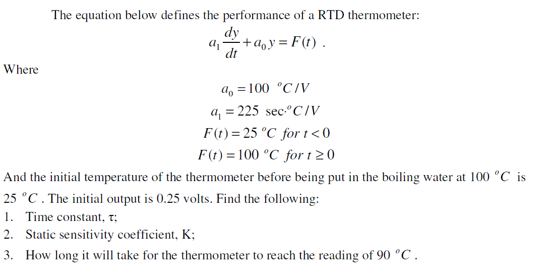 The equation below defines the performance of a RTD | Chegg.com