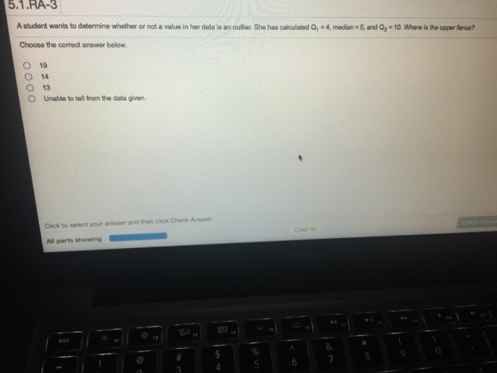 Solved A student wants to determine whether or not a value | Chegg.com