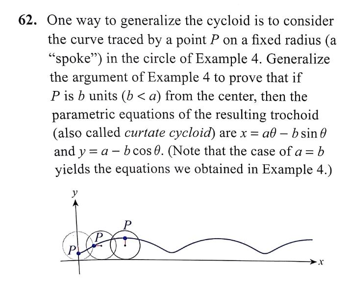 62. One way to generalize the cycloid is to consider | Chegg.com