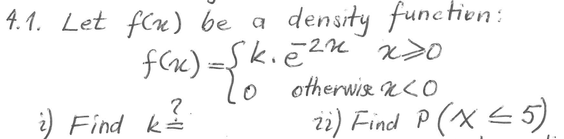 Solved 41 Let Fx Be A Density Function Fx şkı ēzu 5617