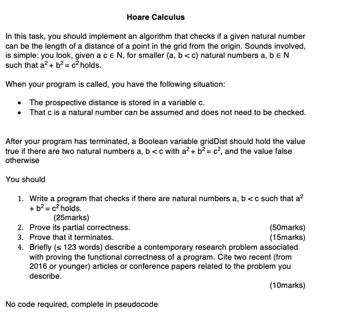 Solved Hoare Calculus In this task, you should implement an | Chegg.com