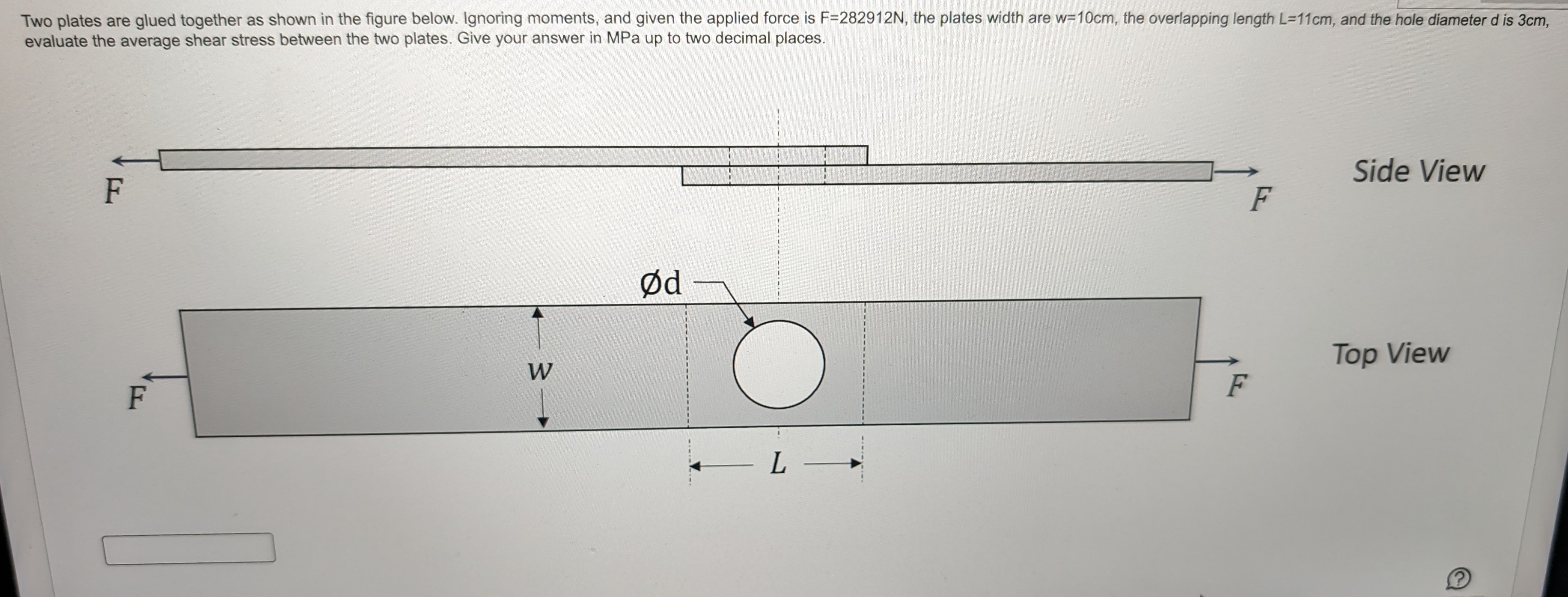 Two plates are glued together as shown in the figure | Chegg.com
