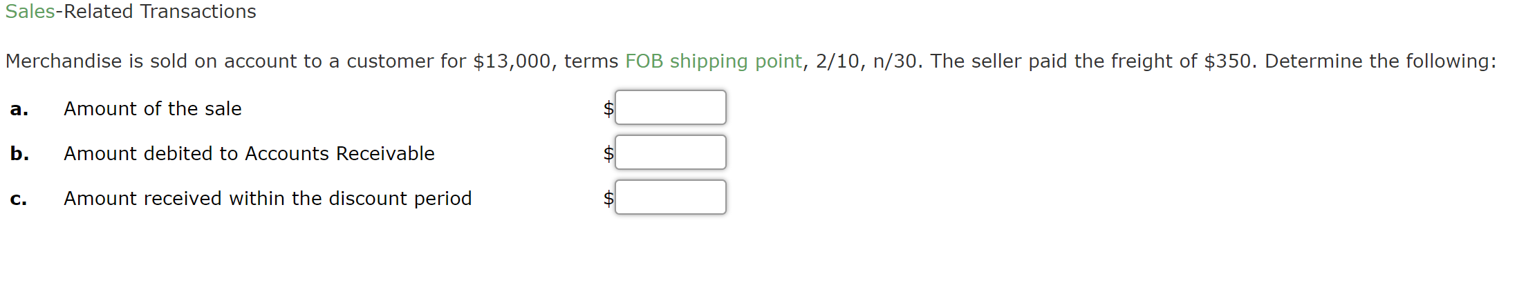 Solved Sales-Related Transactions Merchandise is sold on | Chegg.com