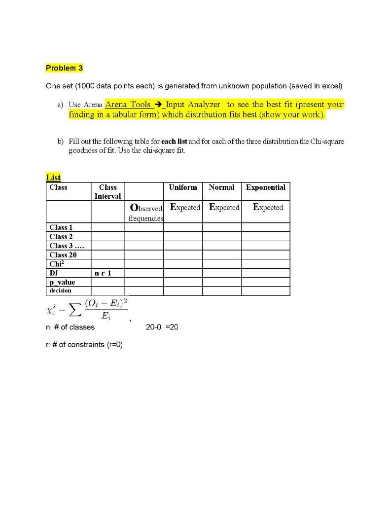 Problem 3 One set (1000 data points each) is | Chegg.com