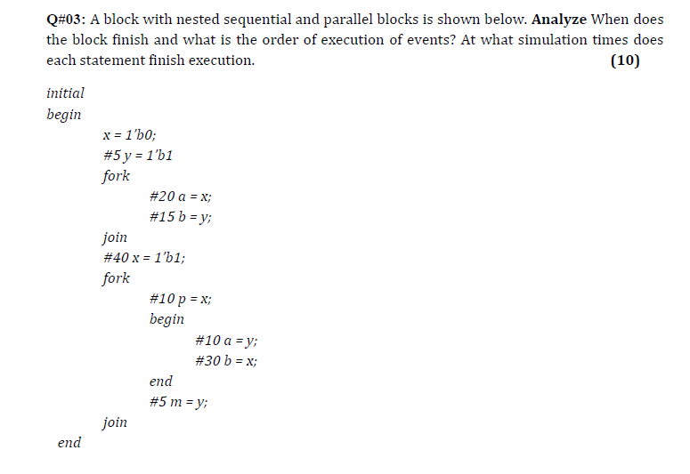 Solved Q#03: A block with nested sequential and parallel | Chegg.com