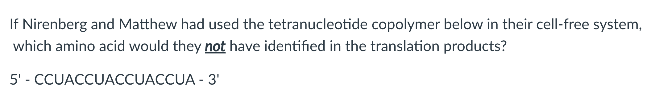 Solved Below is a coding sequence of triplet codes: a 5' - | Chegg.com