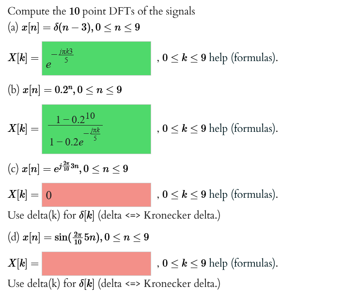 Solved Compute the 10 point DFTs of the signals (a) x[n] = | Chegg.com