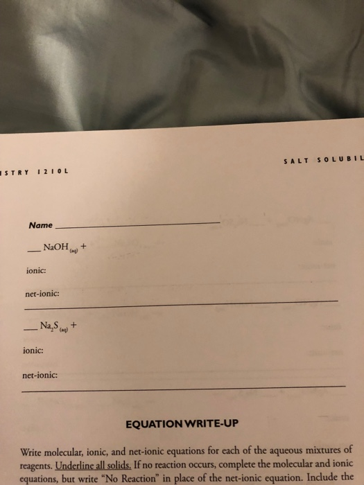 Solved LABORATORT UNKNOWN IDENTITY AND EQUATIONS UNKNOWN | Chegg.com