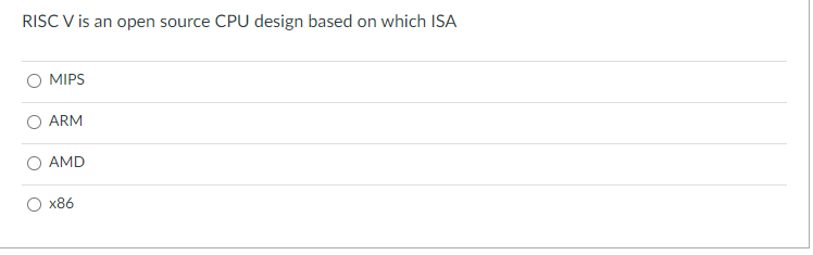 Solved RISC V is an open source CPU design based on which | Chegg.com