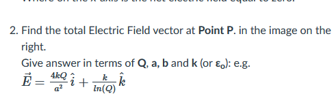 Solved 2. Find the total Electric Field vector at Point P. | Chegg.com
