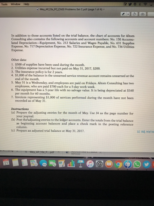 Solved ools Window Help s Wey.AP 12e PC,Ch03 Problems Set | Chegg.com