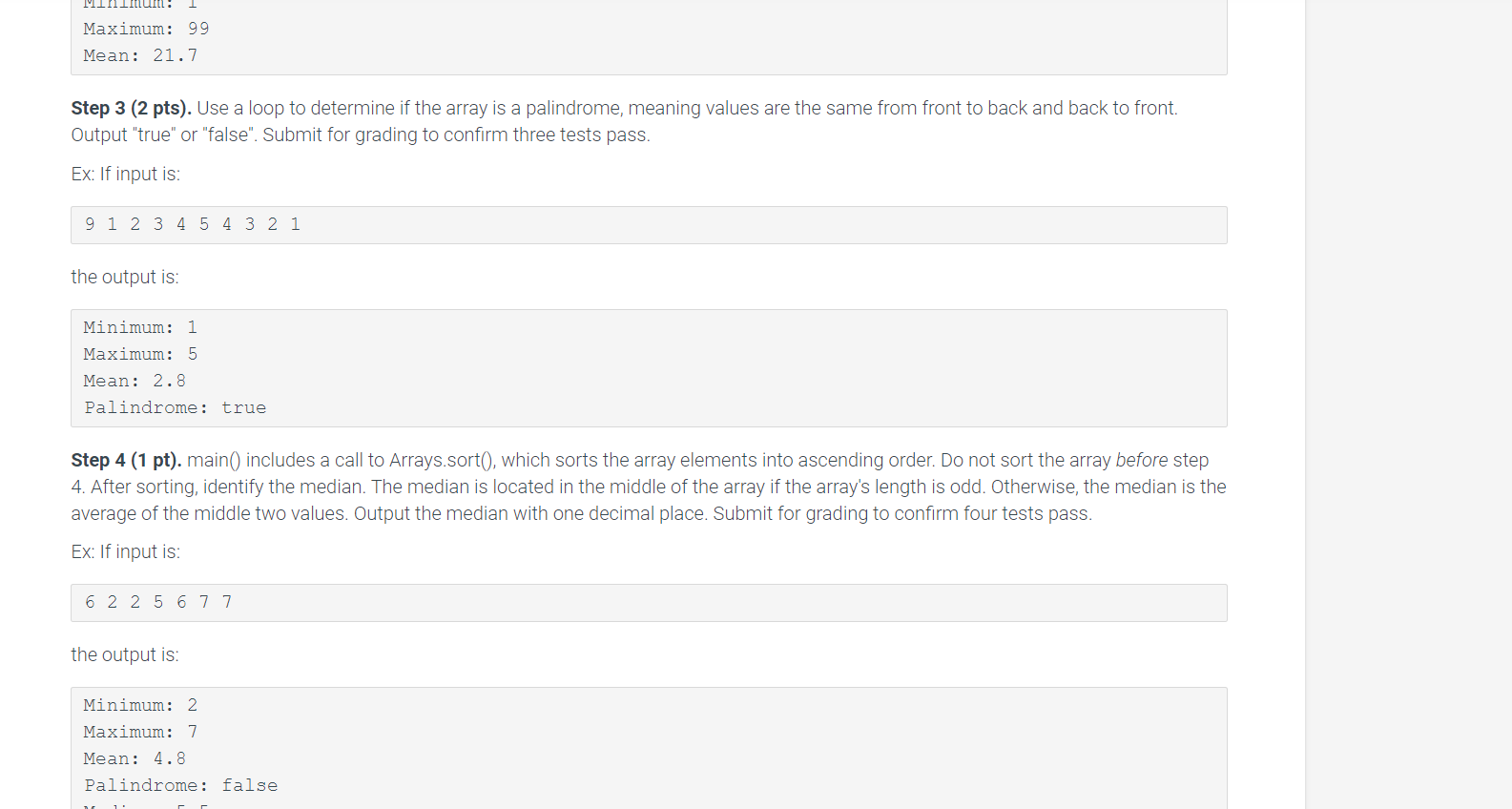 Solved Maximum: 99 Mean: 21.7 Step 3 (2 pts). Use a loop to | Chegg.com