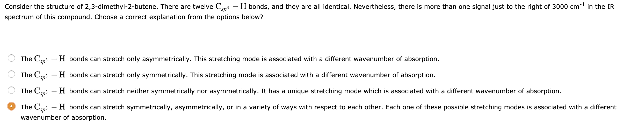Solved Consider the structure of 2,3-dimethyl-2-butene. | Chegg.com
