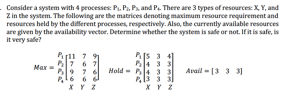 Consider a system with 4 processes: P1, P2, P3, and | Chegg.com