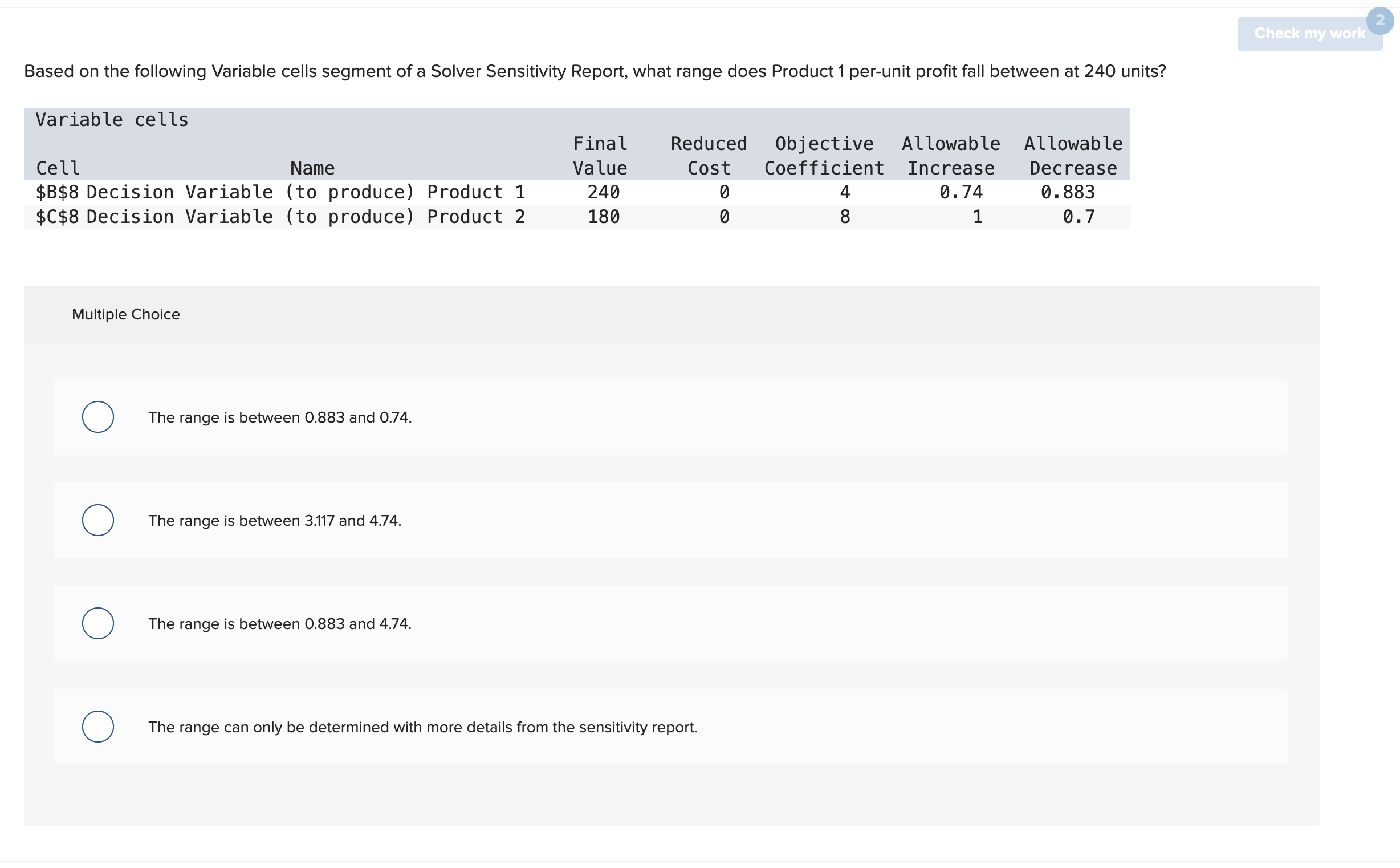 Solved Based on the following Variable cells segment of a | Chegg.com