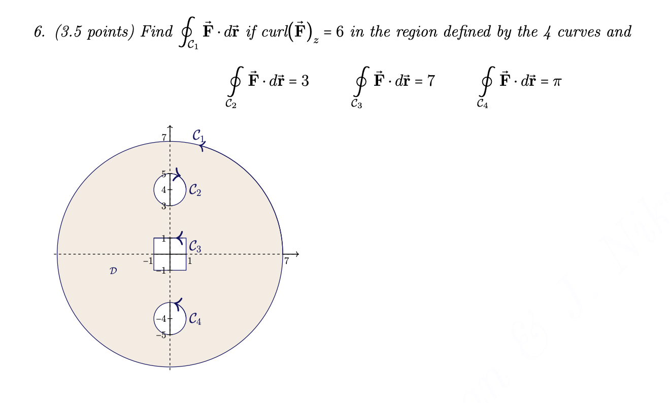Solved (3.5 ﻿points) ﻿Find o∫C1﻿vec(F)*dvec(r) ﻿if | Chegg.com