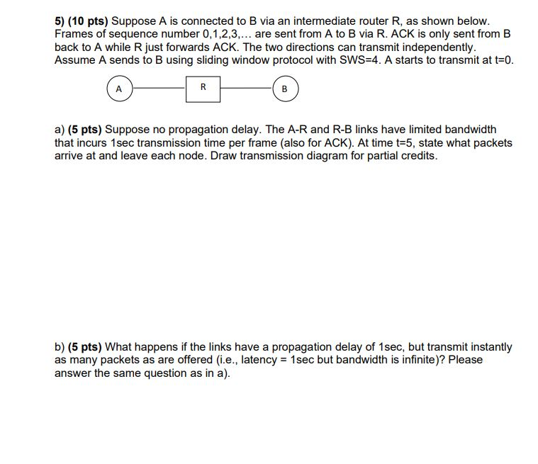 (Solved) : 5 10 Pts Suppose Connected B Via Intermediate Router R Shown ... (Solved) : 5 10 Pts Suppose Connected B Via Intermediate Router R Shown ...