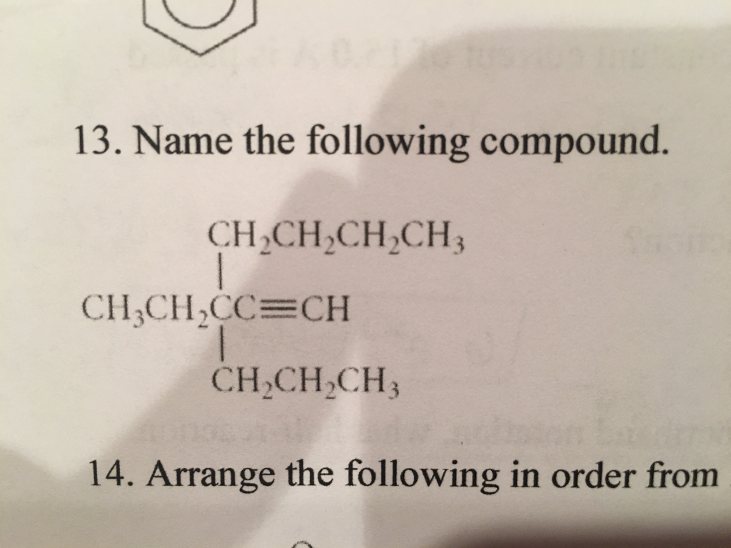 Solved Name the following compound CH2CH2CH CH3 CI,CII,CC CH | Chegg.com