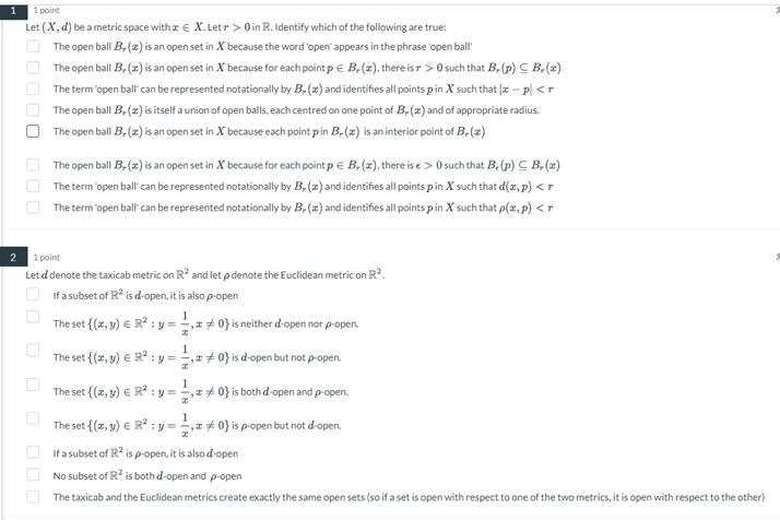 Solved 11 ﻿﻿pointLet (x,d) ﻿be ﻿﻿a ﻿metric space with xinx. | Chegg.com