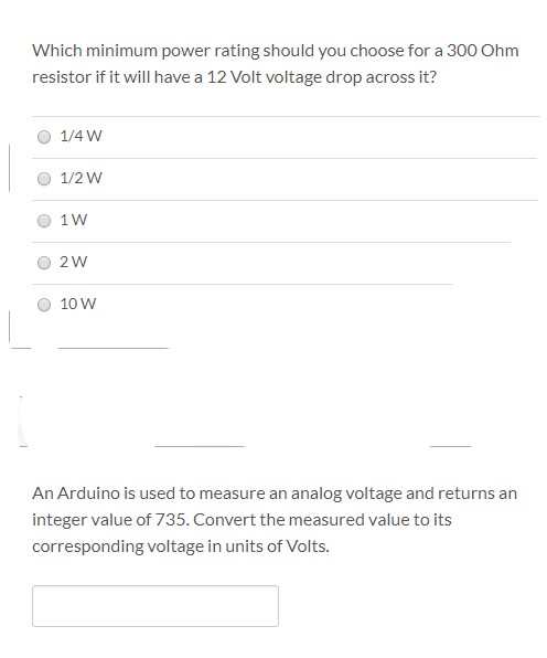Solved Which minimum power rating should you choose for a | Chegg.com