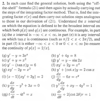 Solved 7T 2. In each case find the general solution, both | Chegg.com