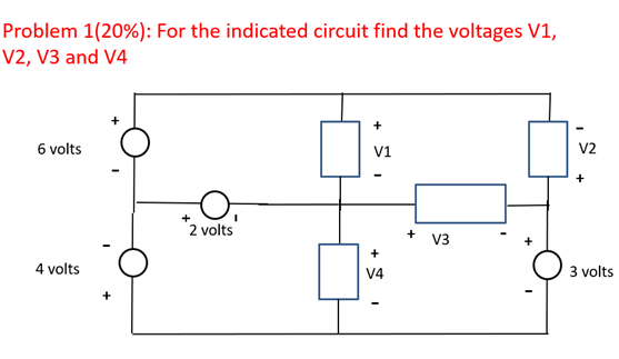 Solved Problem 1(20%): For the indicated circuit find the | Chegg.com