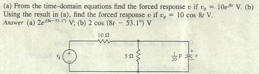 Solved (a) From the time-domain equations find the forced | Chegg.com