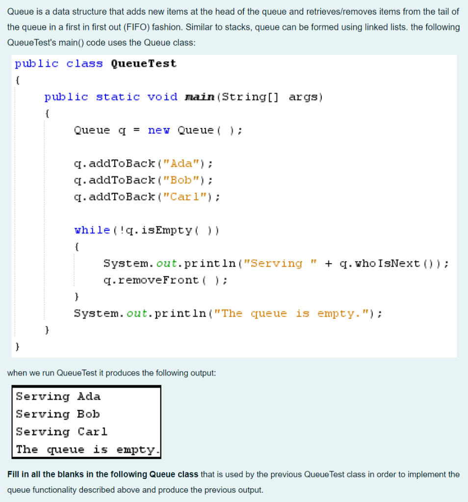 Solved Queue is a data structure that adds new items at the | Chegg.com