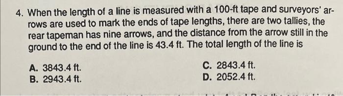 Solved 4. When the length of a line is measured with a | Chegg.com