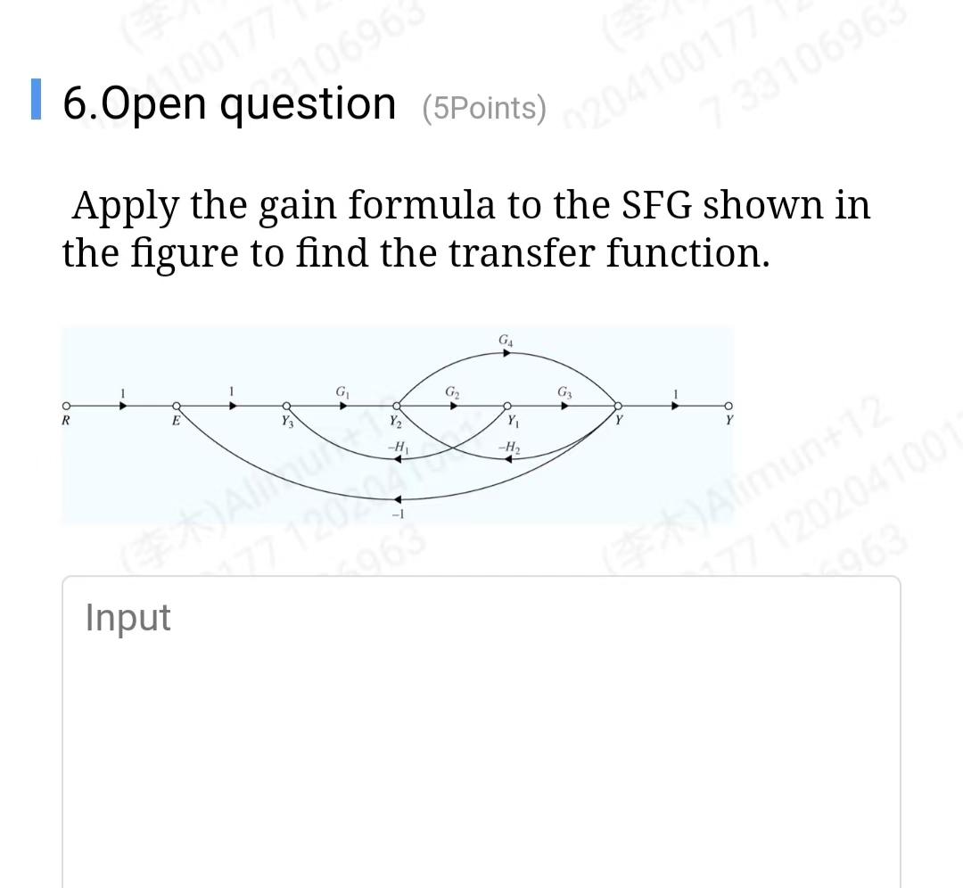 Solved Apply the gain formula to the SFG shown in the figure | Chegg.com