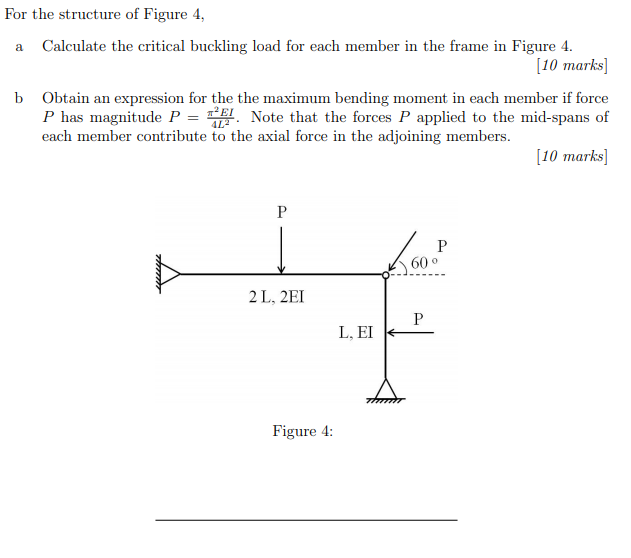 Solved a For the structure of Figure 4, Calculate the | Chegg.com