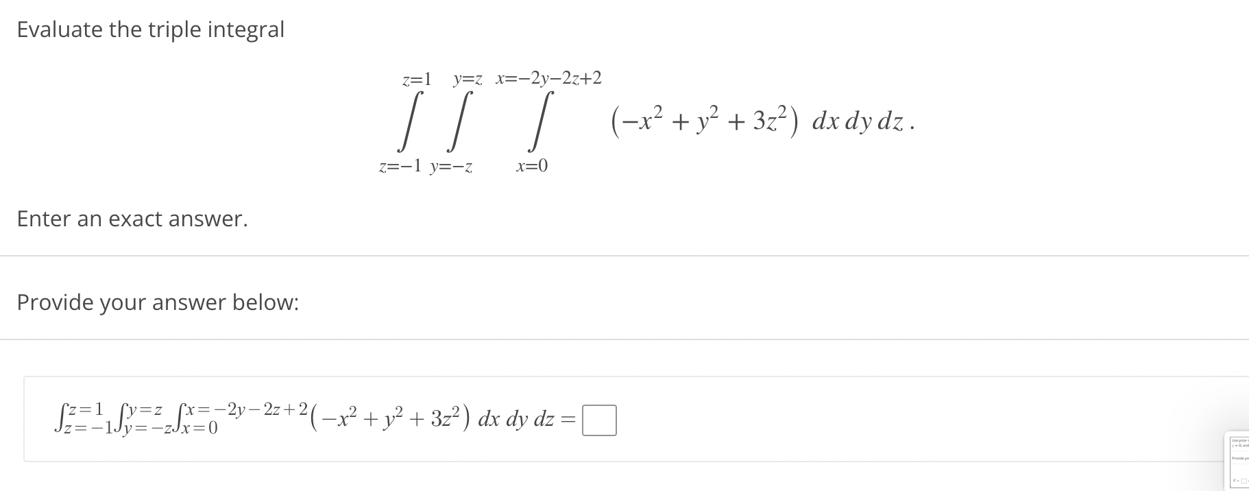 Solved Use Fubini's Theorem to set up an iterated double | Chegg.com
