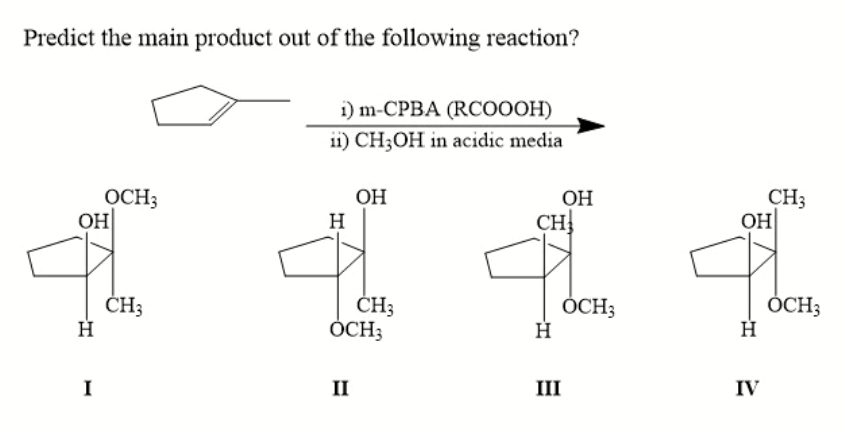 Solved Predict the main product out of the following | Chegg.com