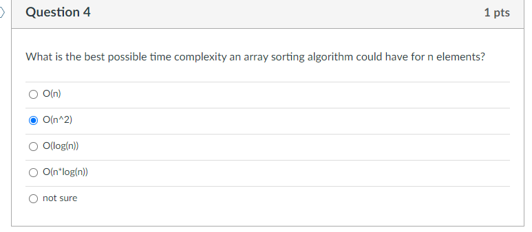 Solved What is the best possible time complexity an array | Chegg.com
